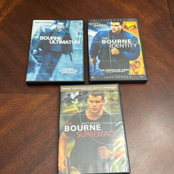 Media | 3 Dvds Matt Damon Bourne Supremacy Identity Action Thriller ...